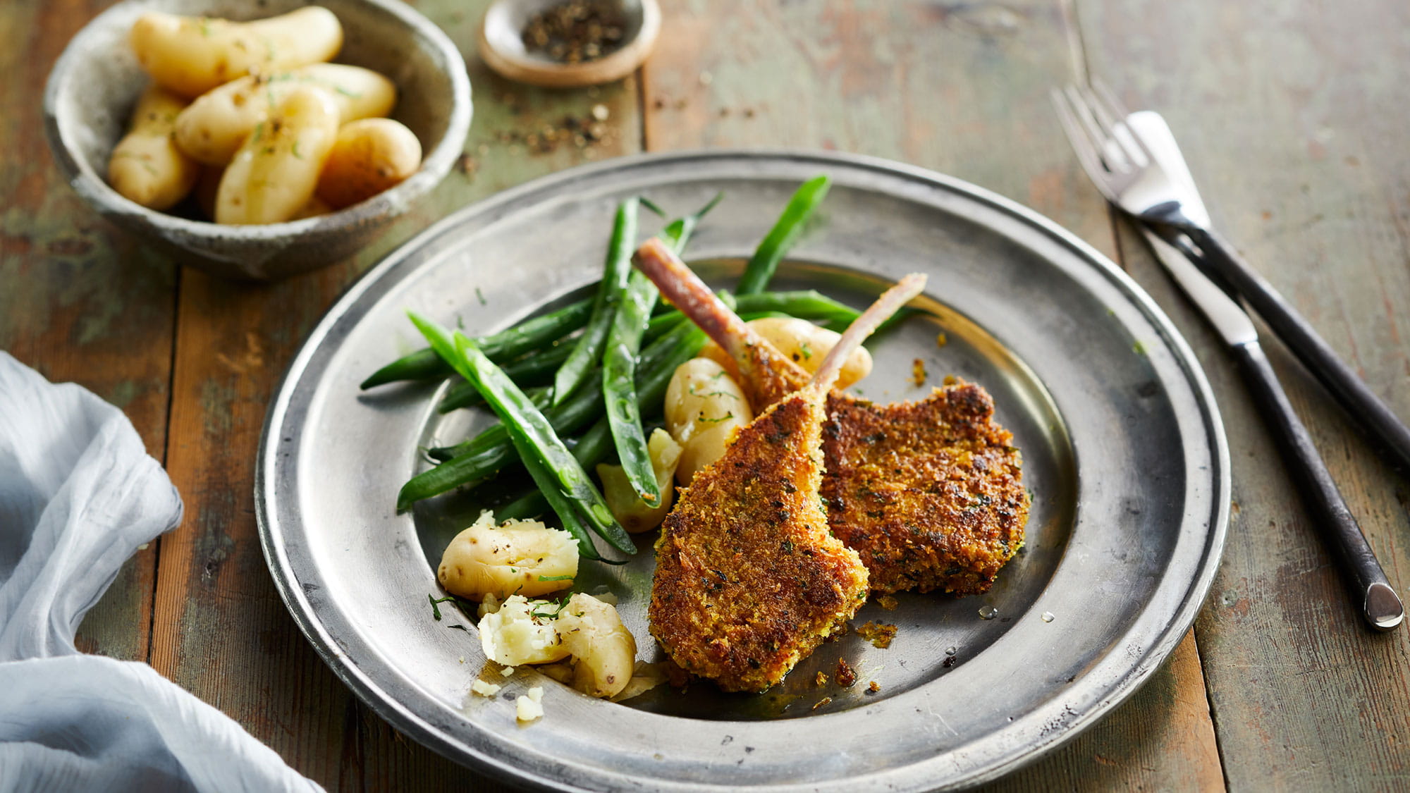 how to cook crumbed lamb chops