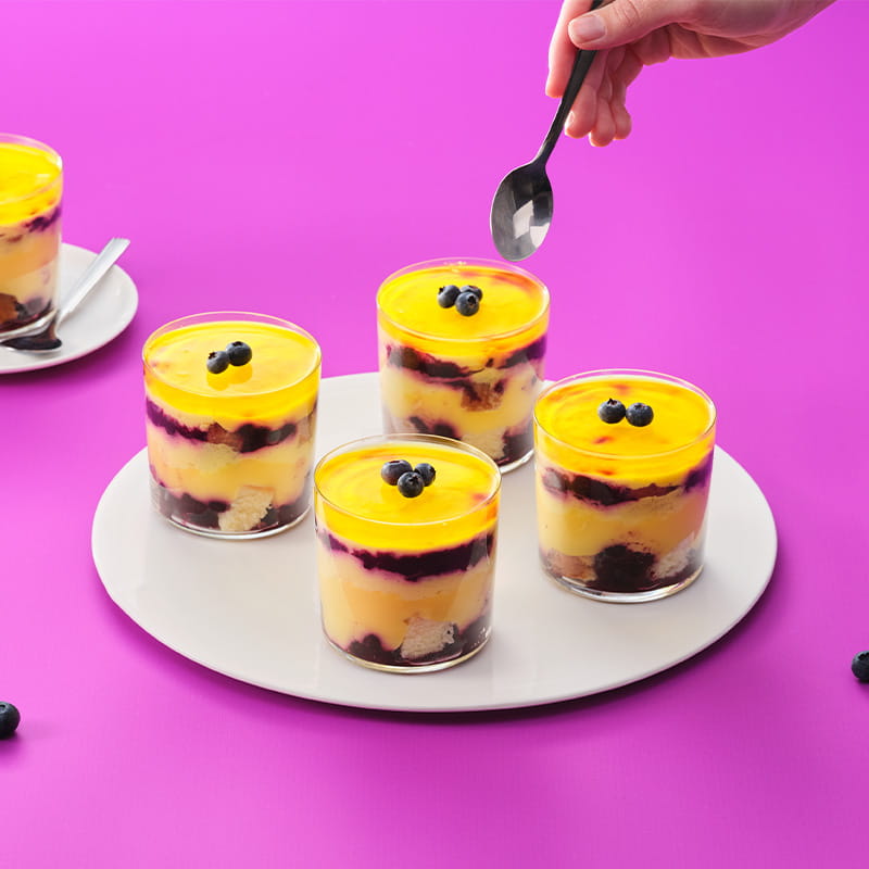 Individual Lemon Blueberry Trifles